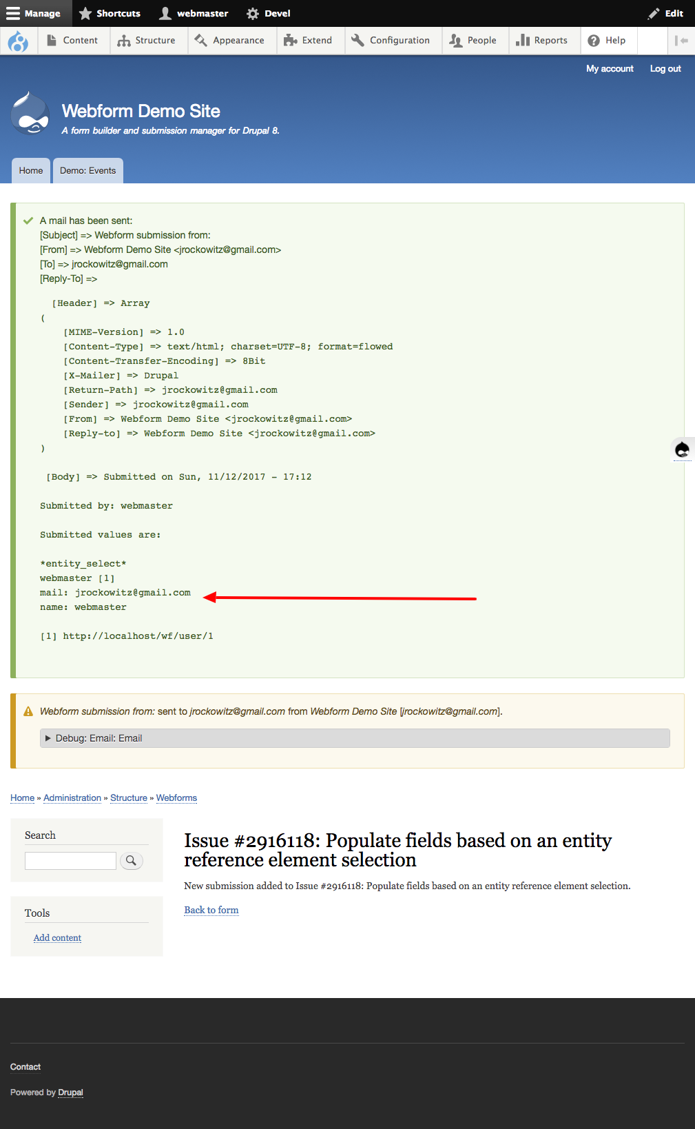 Populate fields based on an entity reference element selection [#2916118] | Drupal.org